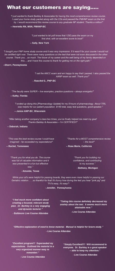 Testimonials - Barkley & Associates, Inc.